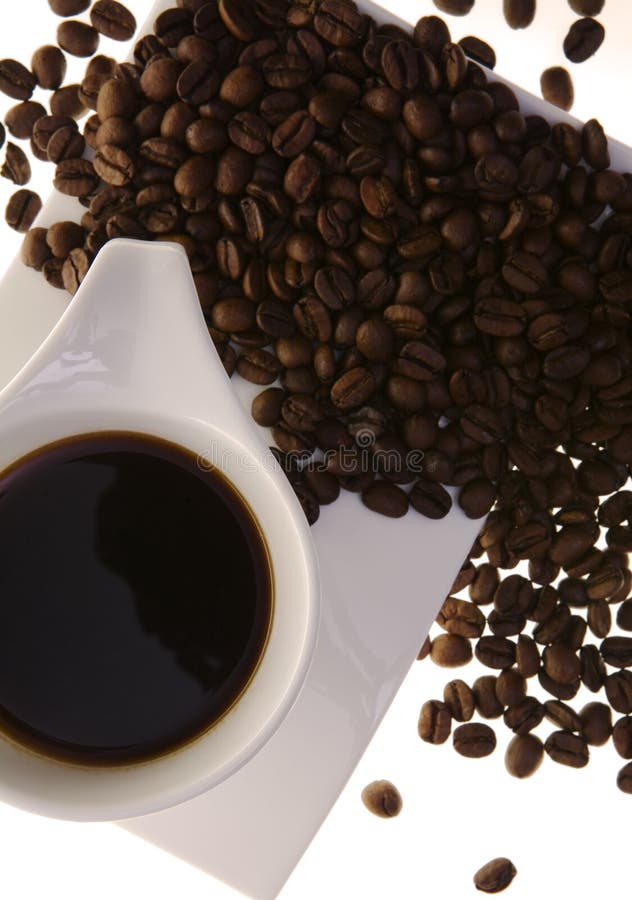 Coffee Cup and Coffee Beans Stock Photo - Image of boiling, beans: 2757986