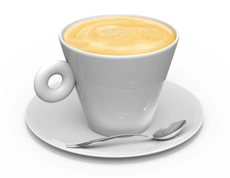 Coffee cup with coffee stock photo. Image of foam, fresh - 53986550