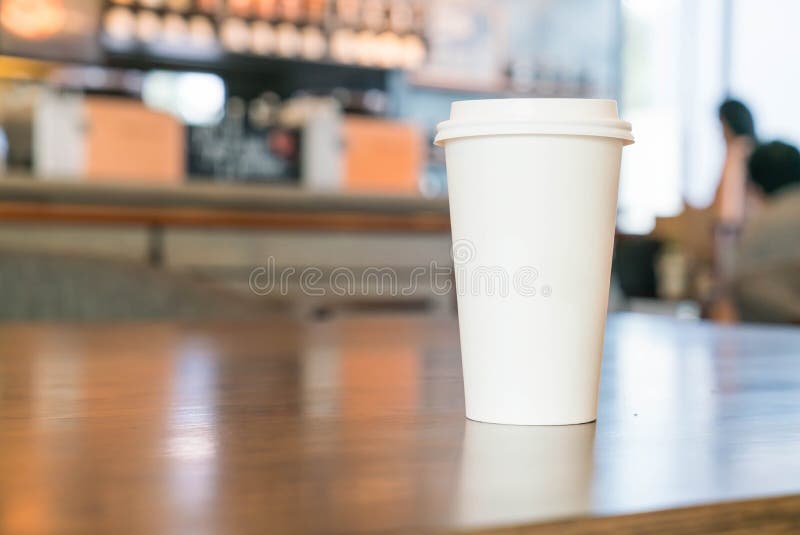 Coffee cup in coffee shop stock photo. Image of white - 93678284