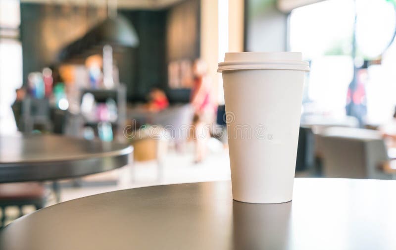 Coffee cup in coffee shop stock photo. Image of decoration - 93803816