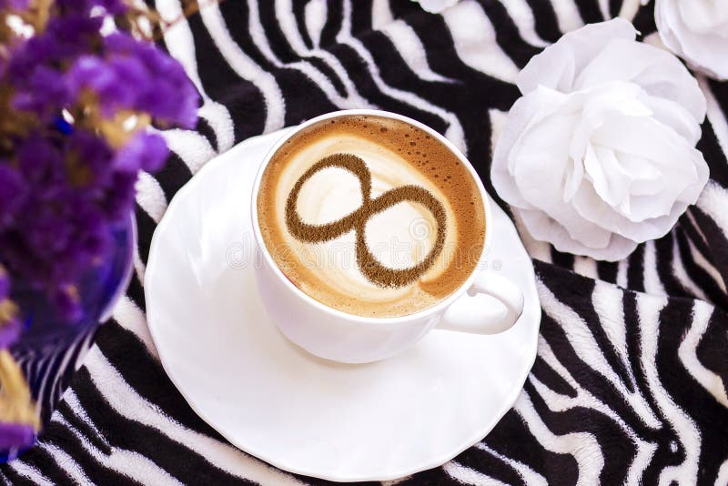 Coffee Cup Concept Infinity Symbol Stock Photo - Image of cafe, coffee ...