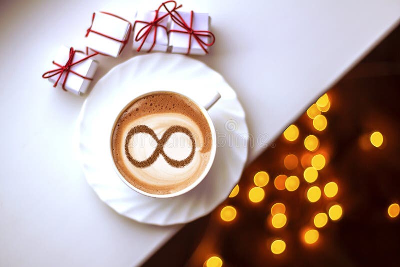 Coffee Cup Concept Infinity Symbol Stock Photo - Image of cafe ...