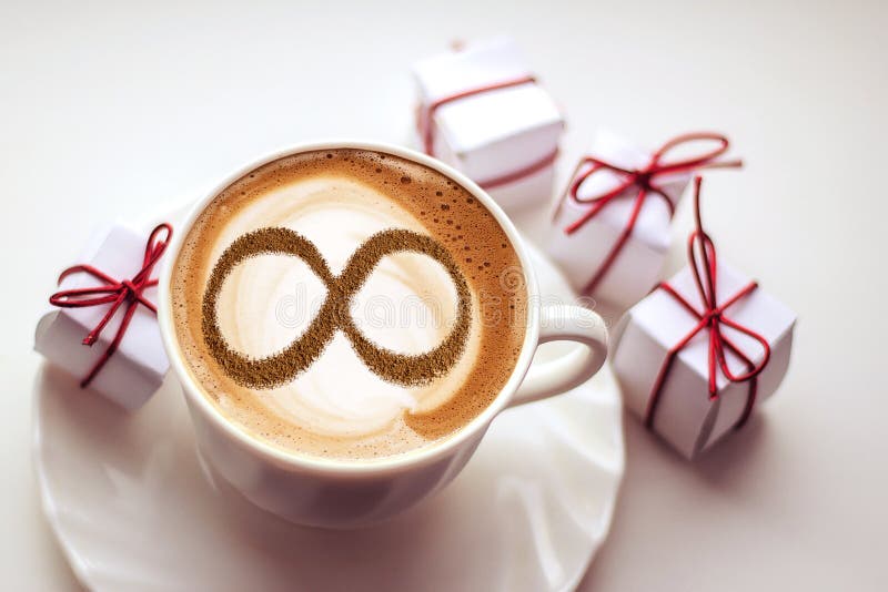 Coffee Cup Concept Infinity Symbol Stock Photo - Image of unusual ...