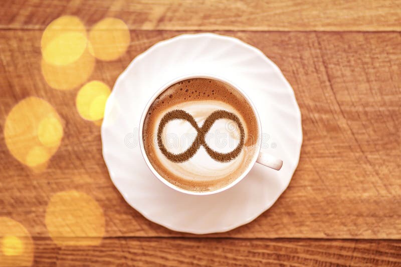 Coffee Cup Concept Infinity Symbol Stock Photo - Image of design ...