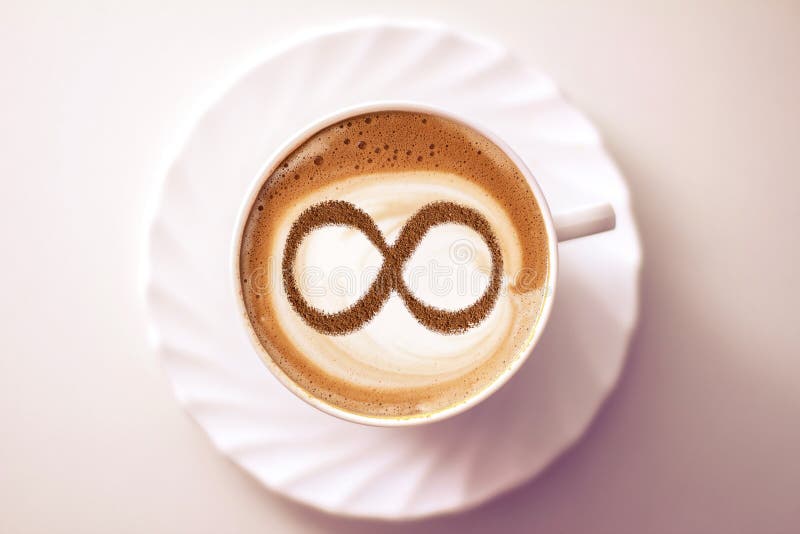 Coffee Cup Concept Infinity Symbol Stock Photo - Image of abstract ...