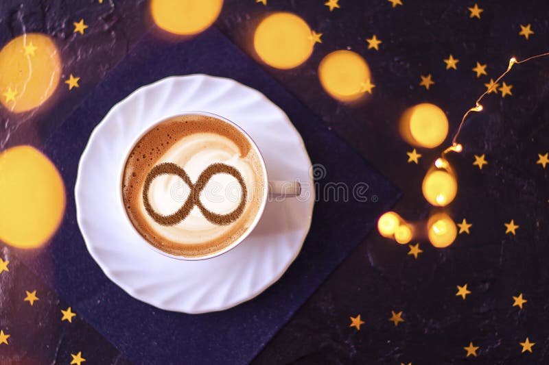 Coffee Cup Concept Infinity Symbol Stock Image - Image of energetic ...