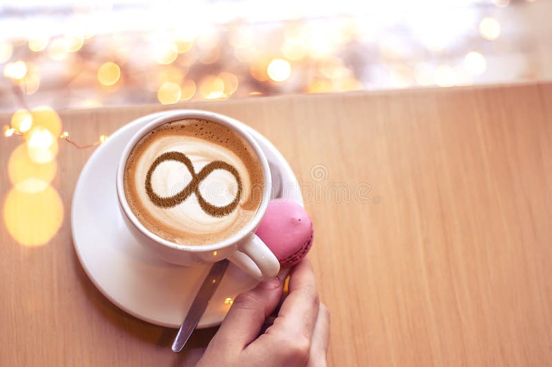 Coffee Cup Concept Infinity Symbol Stock Photo - Image of fresh, coffee ...