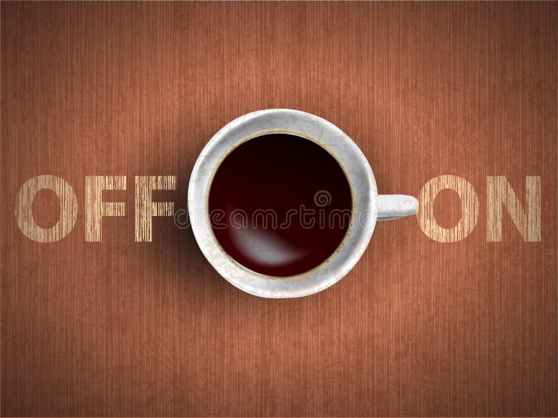 Coffee Cup Concept - Off and on Lettering with Muf of Cofee Stock ...