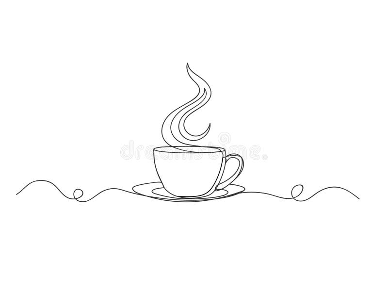 Coffee Cup Line Drawing Stock Illustrations – 17,657 Coffee Cup Line ...