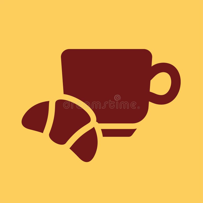 Coffee Cup and Croissant Flat Style Simple Vector Illustration Stock ... Coffee Cup and Croissant Flat Style Simple Vector Illustration Stock ...
