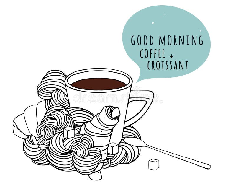 Linear Doodle Image Cup Coffee Stock Illustrations – 2,524 Linear ...