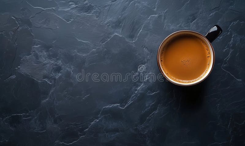 Coffee Cup on Dark Stone Surface, Rich Brown Beverage, Smooth Texture ...