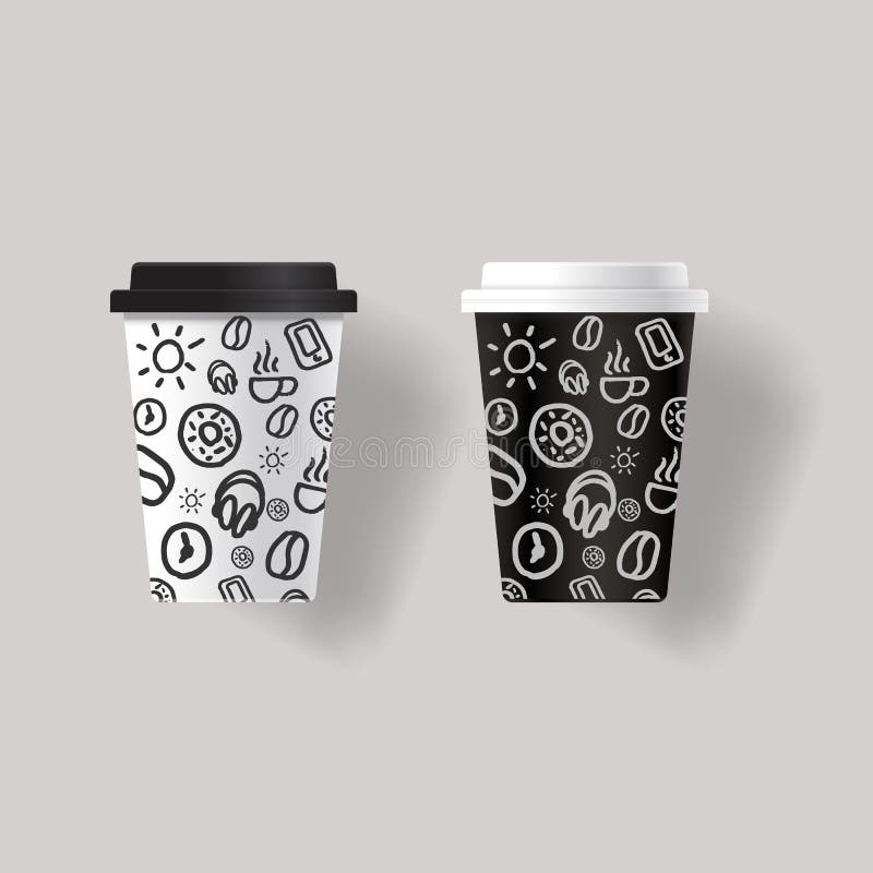 Vector Coffee Cup Logo Design Stock Vector - Illustration of element ...