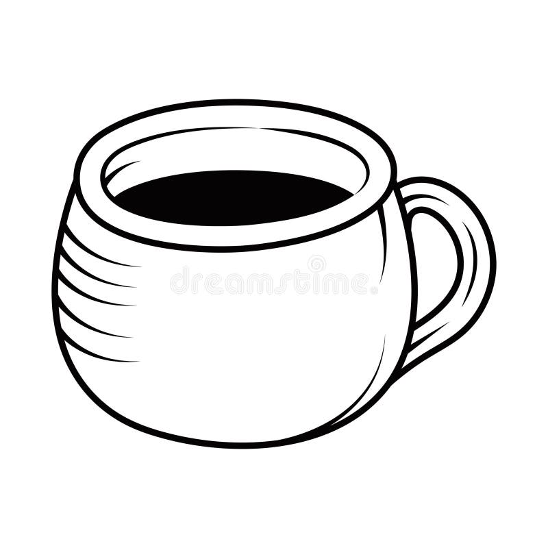 Coffee cup draw design stock vector. Illustration of shadow - 291796754
