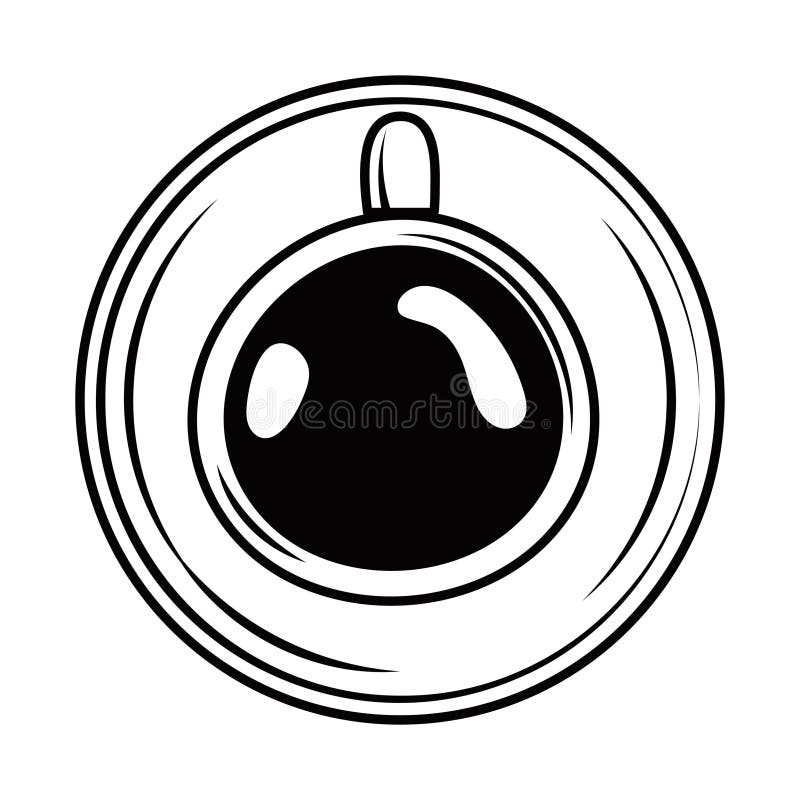 Coffee cup draw with dots stock illustration. Illustration of breakfast ...