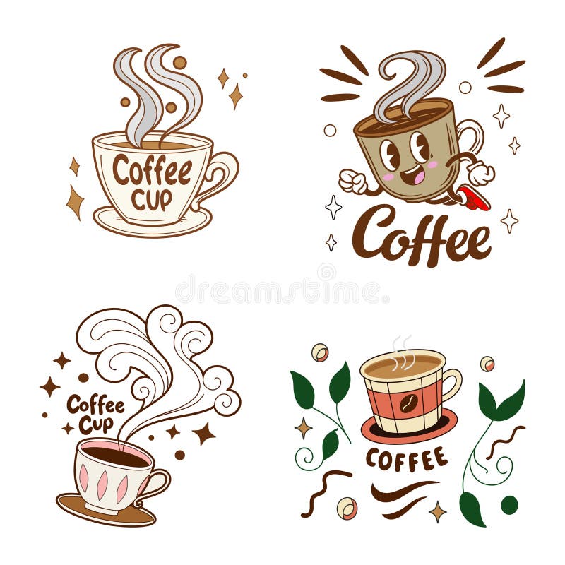 Coffee Cup Exclusive Designs. Timeless Graphics Stock Vector ...