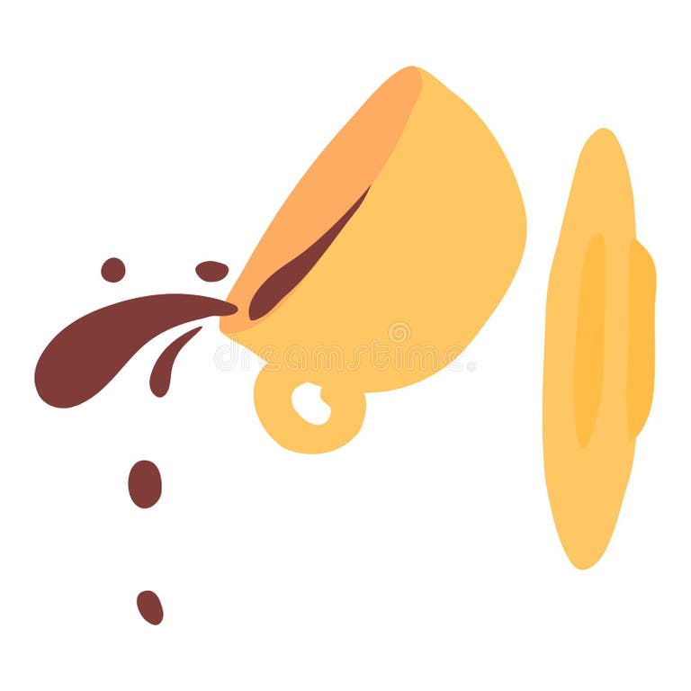 Coffee Cup Falling Down with Different Things. Coffee Cup Fly, Isolated ...