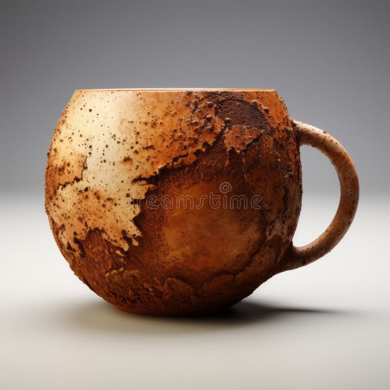Rustic Naturalism: 3d Coffee Mug Model with Durk and Gritty Aesthetics ...