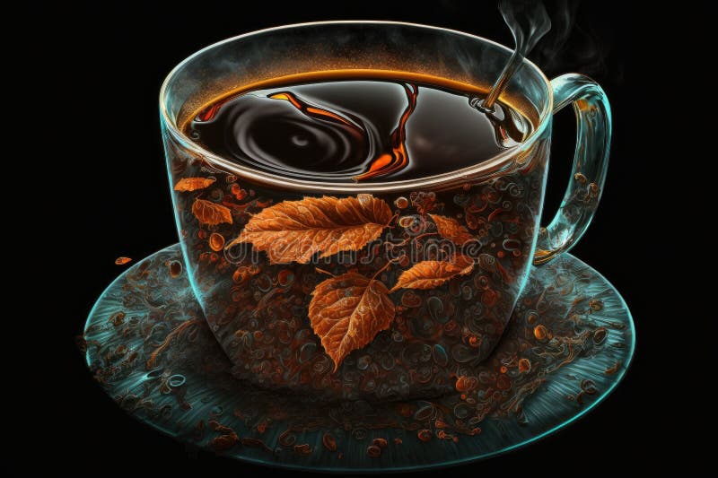 Coffee Cup Filled To the Brim with Rich, Black Brew Stock Illustration ...