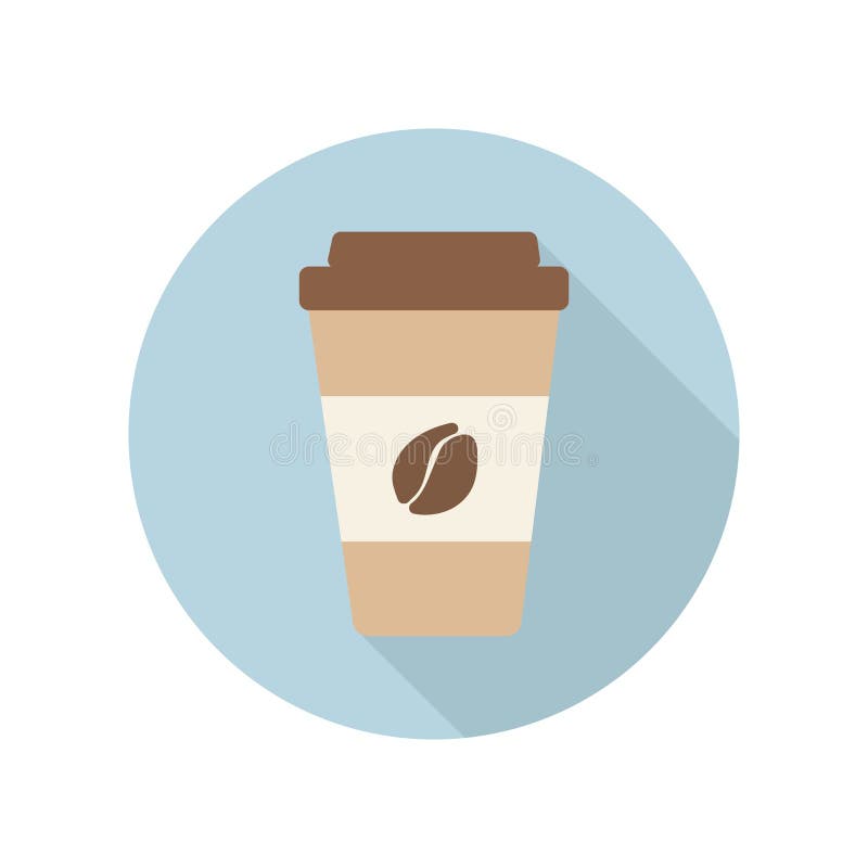 Coffee cup flat icon stock vector. Illustration of temperature - 143518450