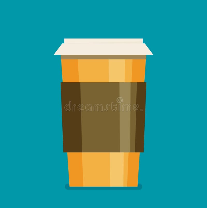 Coffee Cup Flat Vector for Web and Design Stock Vector - Illustration ...