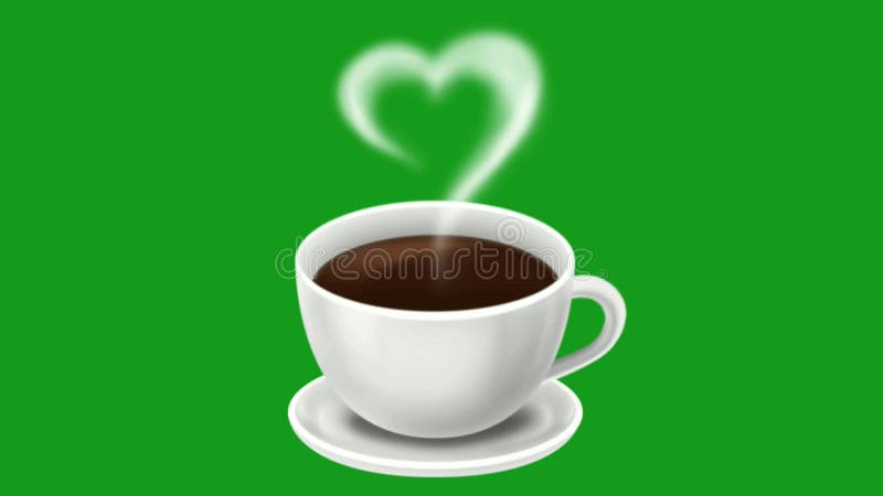 Coffee Cup with Green Screen Background Stock Video - Video of screen ...