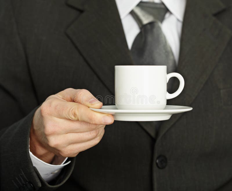 Coffee Cup in Hand, a Businessman - Need a Break Stock Photo - Image of ...