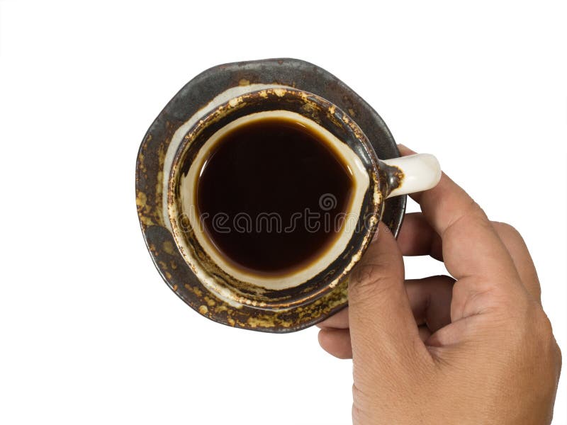 Coffee cup on hand stock photo. Image of coffeecup, espresso - 69599038