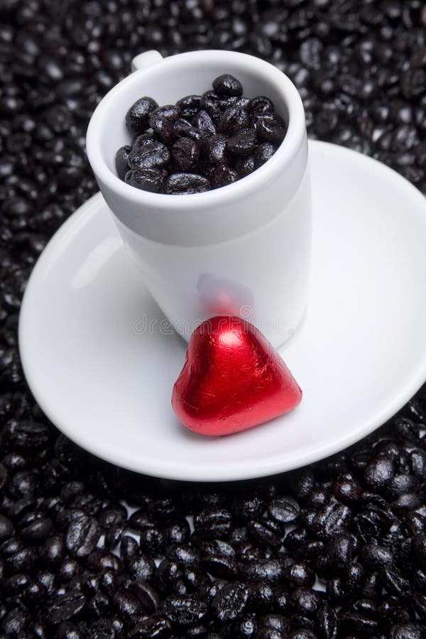 Coffee Cup Heart stock photo. Image of sweet, roasted - 10753526