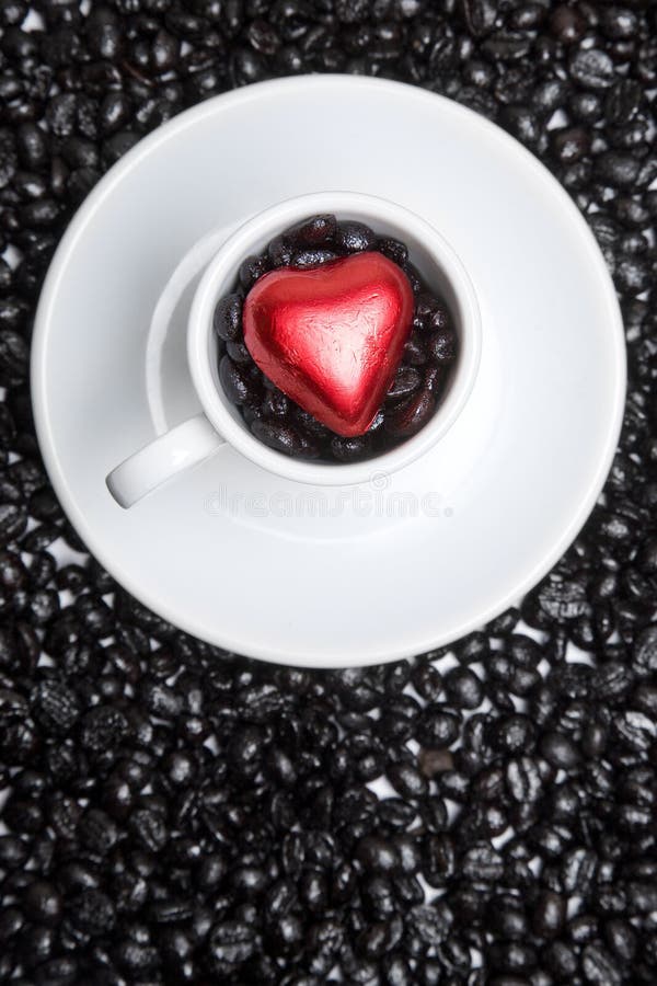 Coffee Cup Heart stock photo. Image of sweet, roasted - 10753526