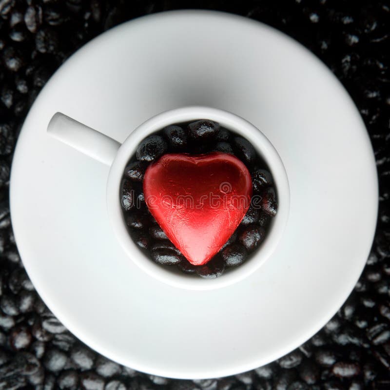 Coffee Cup Heart stock photo. Image of sweet, roasted - 10753526