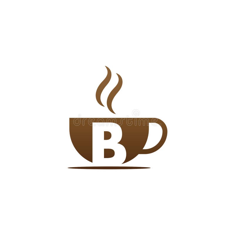 Coffee Cup Icon Design Letter B Logo Stock Vector - Illustration of ...