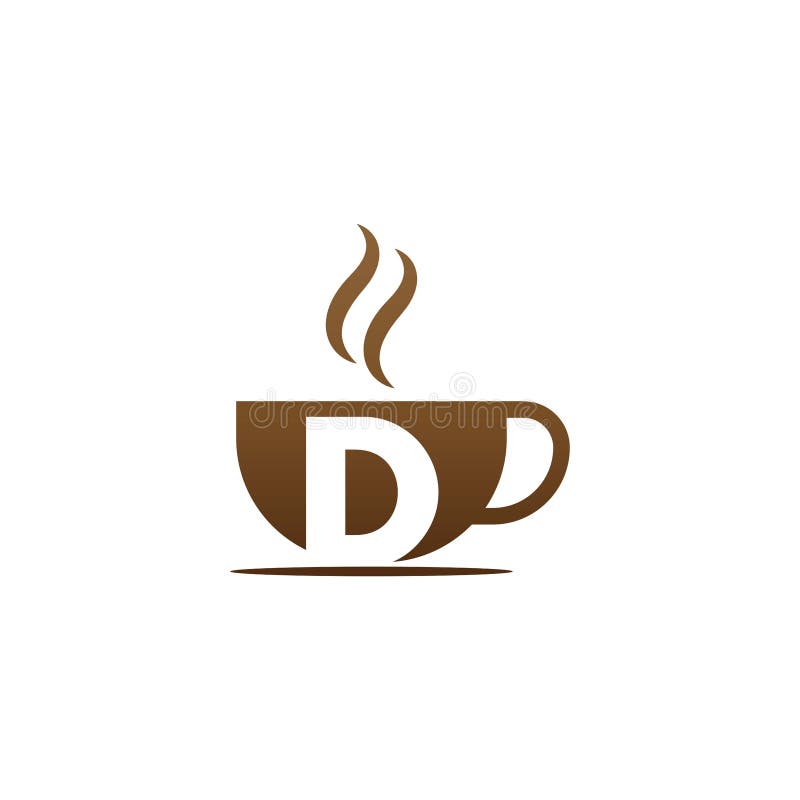 Coffee Cup Icon Design Letter D Logo Stock Vector - Illustration of ...