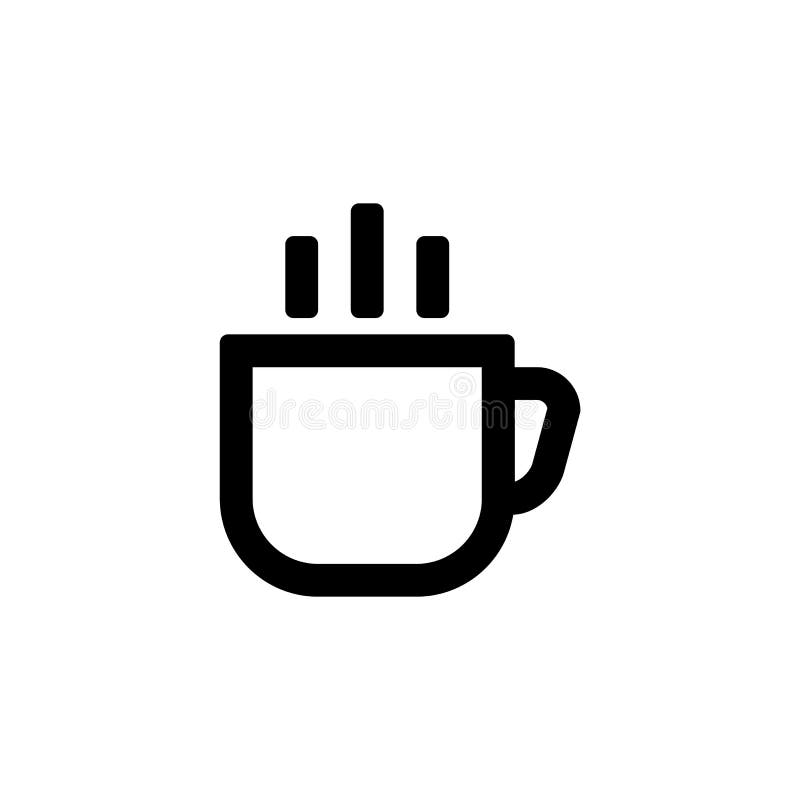 Coffee Cup Icon for Simple Flat Style Ui Design Stock Vector ...