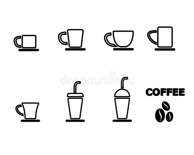 Coffee Cup Icon Symbol Vector Stock Vector - Illustration of icon ...