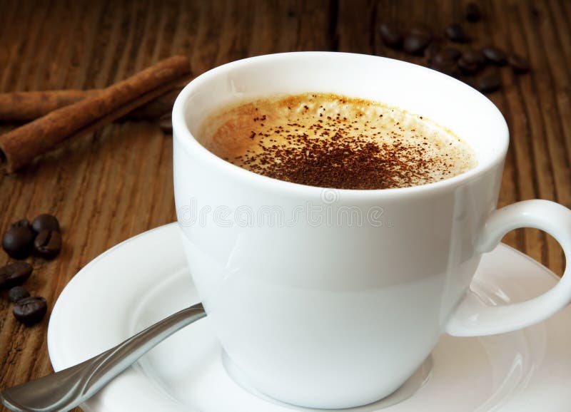 Coffee Cup.Italian Cappuccino Stock Image - Image of foamy, dark: 38187599