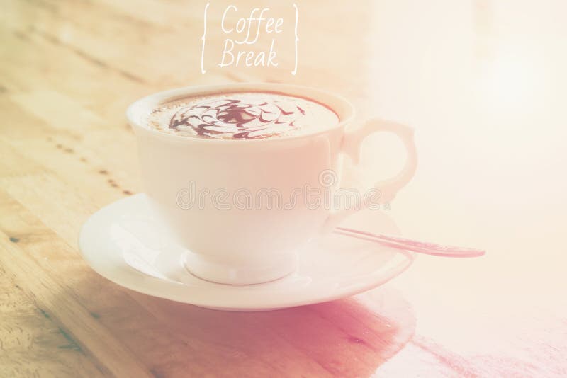Coffee Cup with Light for Coffee Break Relax Time Concept Stock Image ...