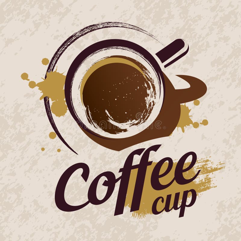 Coffee Cup Stylized Emblem Template Stock Vector - Illustration of ...