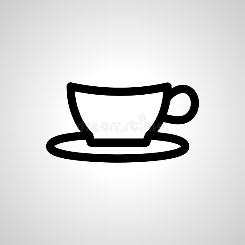 Coffee Cup Line Icon, Cup of Coffee Simple Line Icon Stock Vector ...