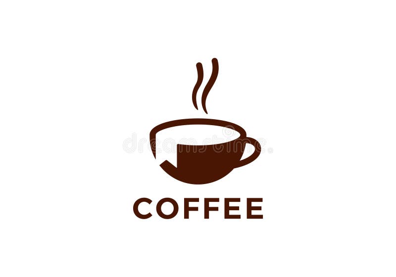 Coffee Cup Logo. Simple Cafe Drink Vector Design Stock Illustration ...