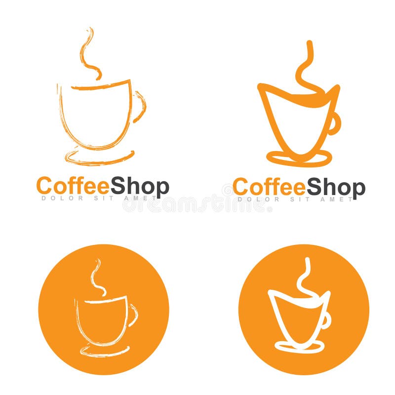 Stylized Coffee Cup Logo Stock Illustrations – 757 Stylized Coffee Cup ...
