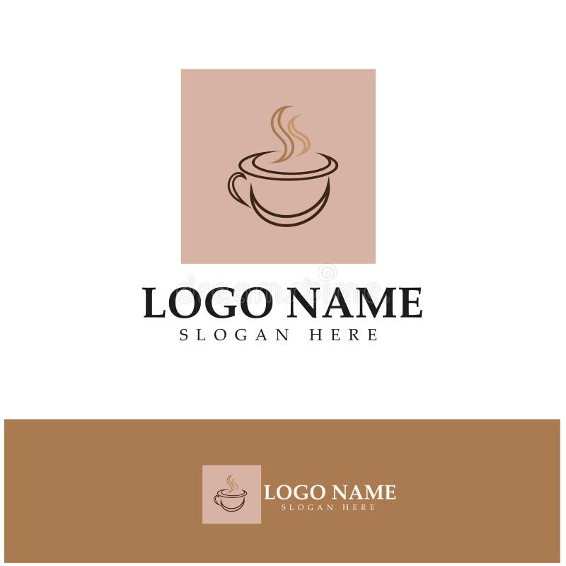 Coffee cup Logo Template stock vector. Illustration of dinner - 249362750