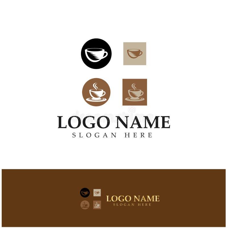 Coffee cup Logo Template stock vector. Illustration of emblem - 249363064