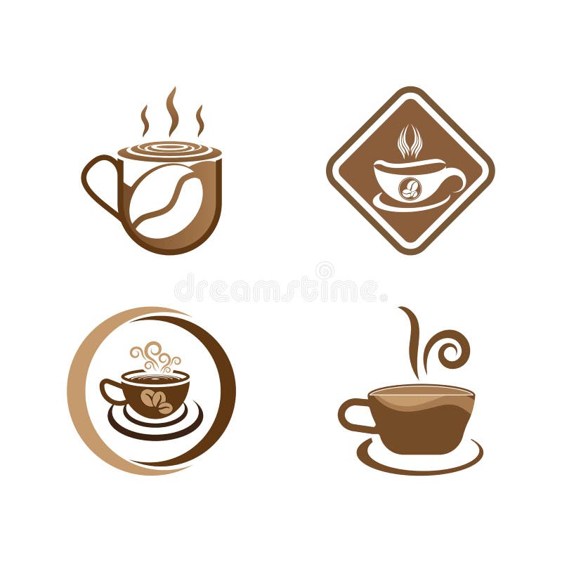 Coffee cup logo template stock vector. Illustration of heat - 253740691