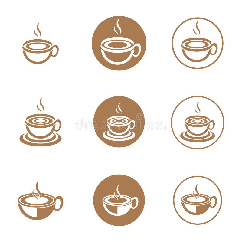 Coffee Cup Logo Template Vector Icon Illustration Design Stock Vector ...