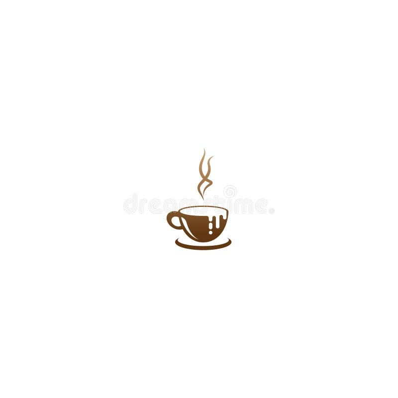 Coffee Cup Icon Design Number 8 Logo Concept Stock Vector ...