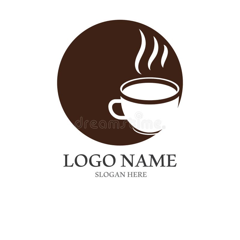 Coffee Cup Logo with Vector Style Template Stock Vector - Illustration ...