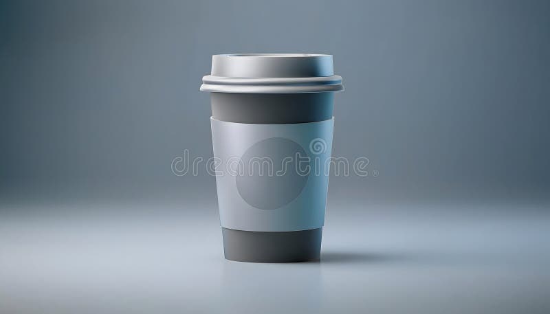 Coffee Cup Mockup with Branding Logo, Realistic Reflections, 3D ...