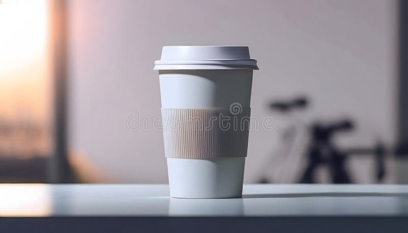 Coffee Cup Mockup with Branding Logo, Realistic Reflections, 3D ...