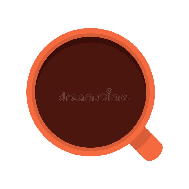 Coffee Cup. Mug with Coffee. Top View. Vector Illustration. Stock ...